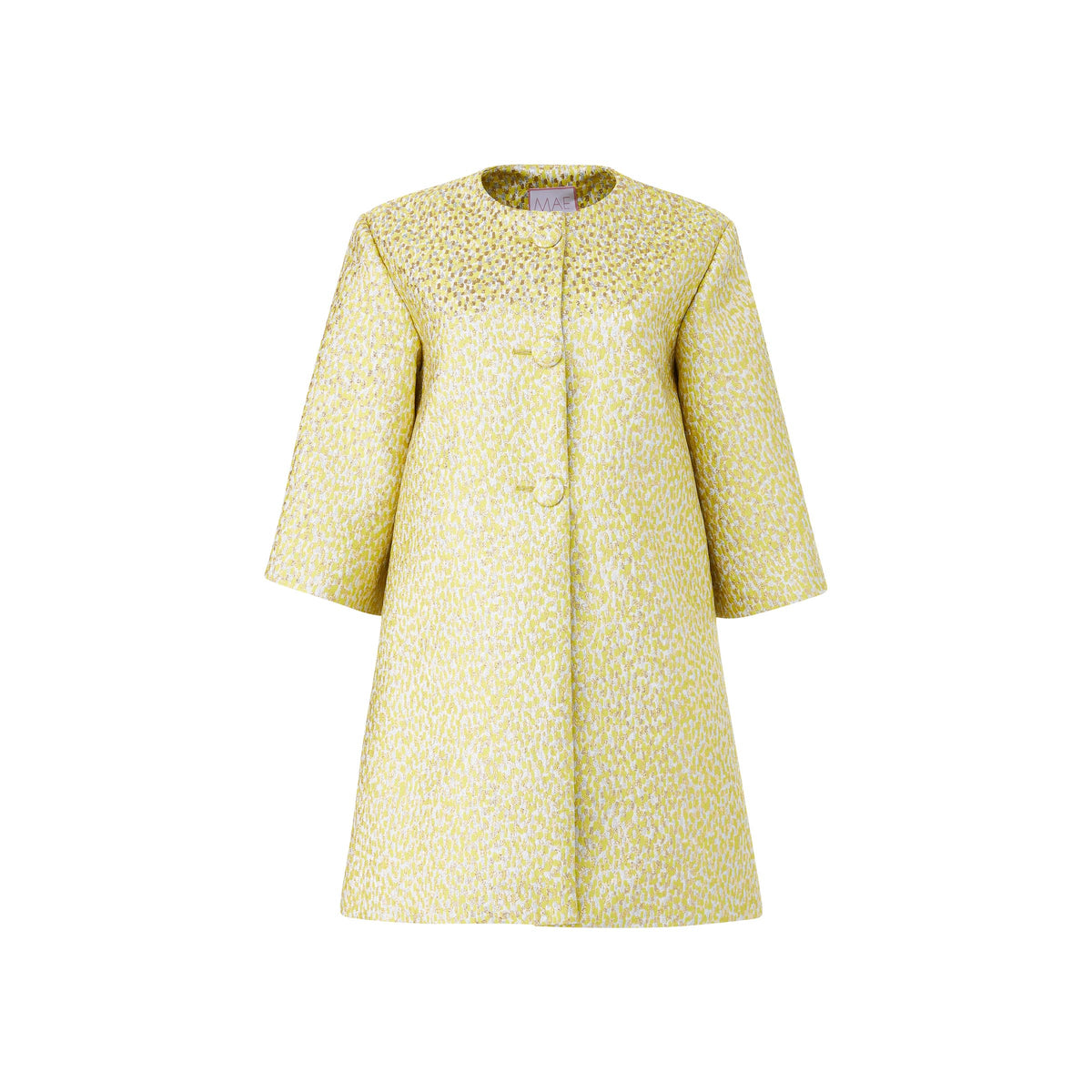 audrey coat in confetti jacquard – MAE NEW YORK